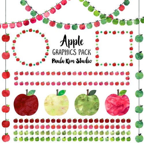 Teacher Apple Border Clipart