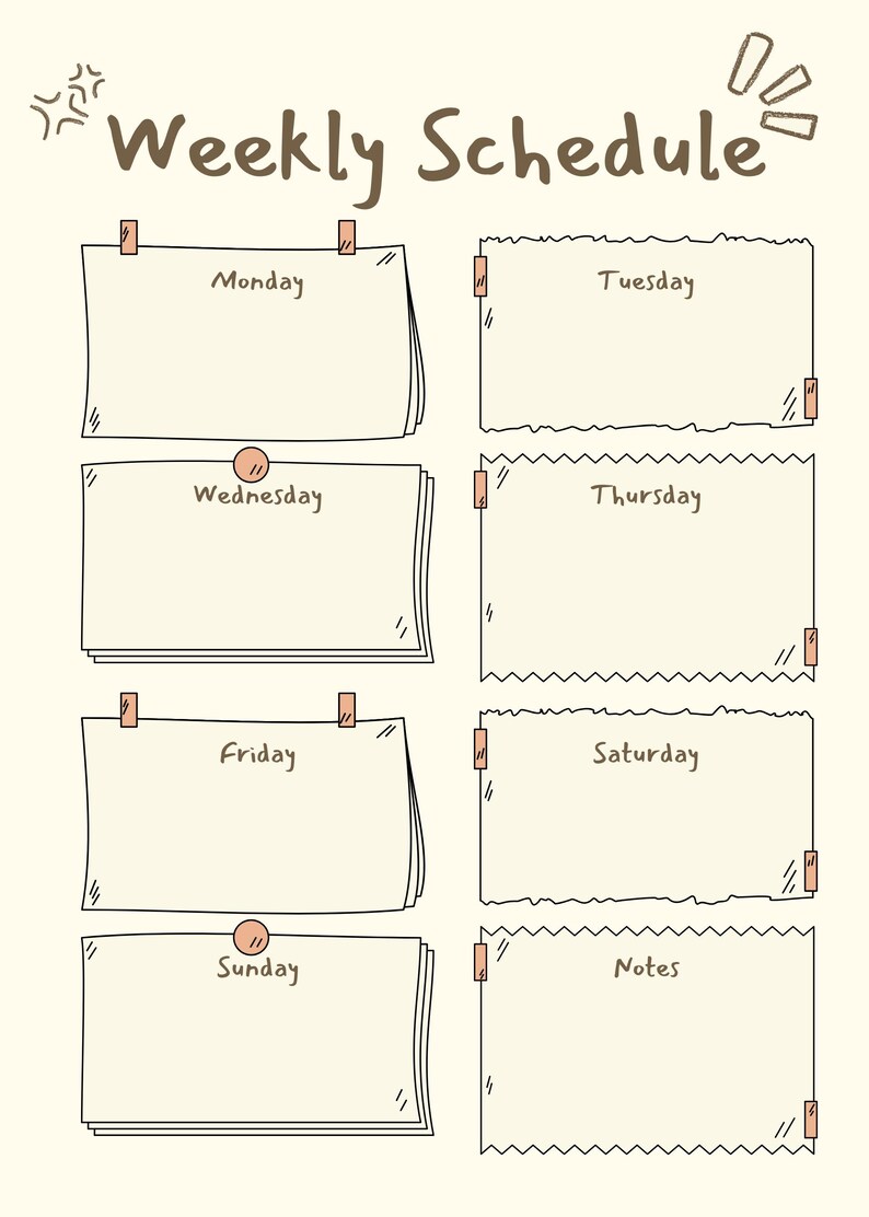 Printable Weekly Planner: Organize Your Week (digital Download) - Etsy
