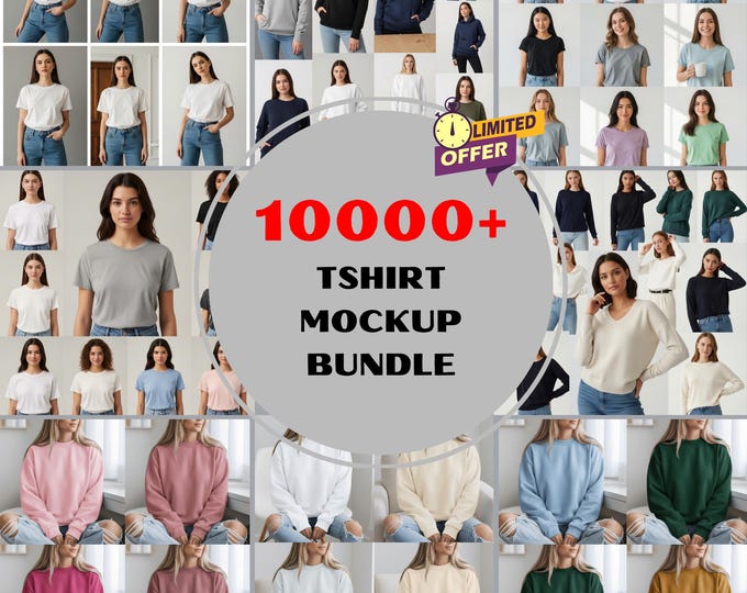10000+ Tshirt Mockup Mega Bundle | Bella Canvas Mock-ups, Comfort ...
