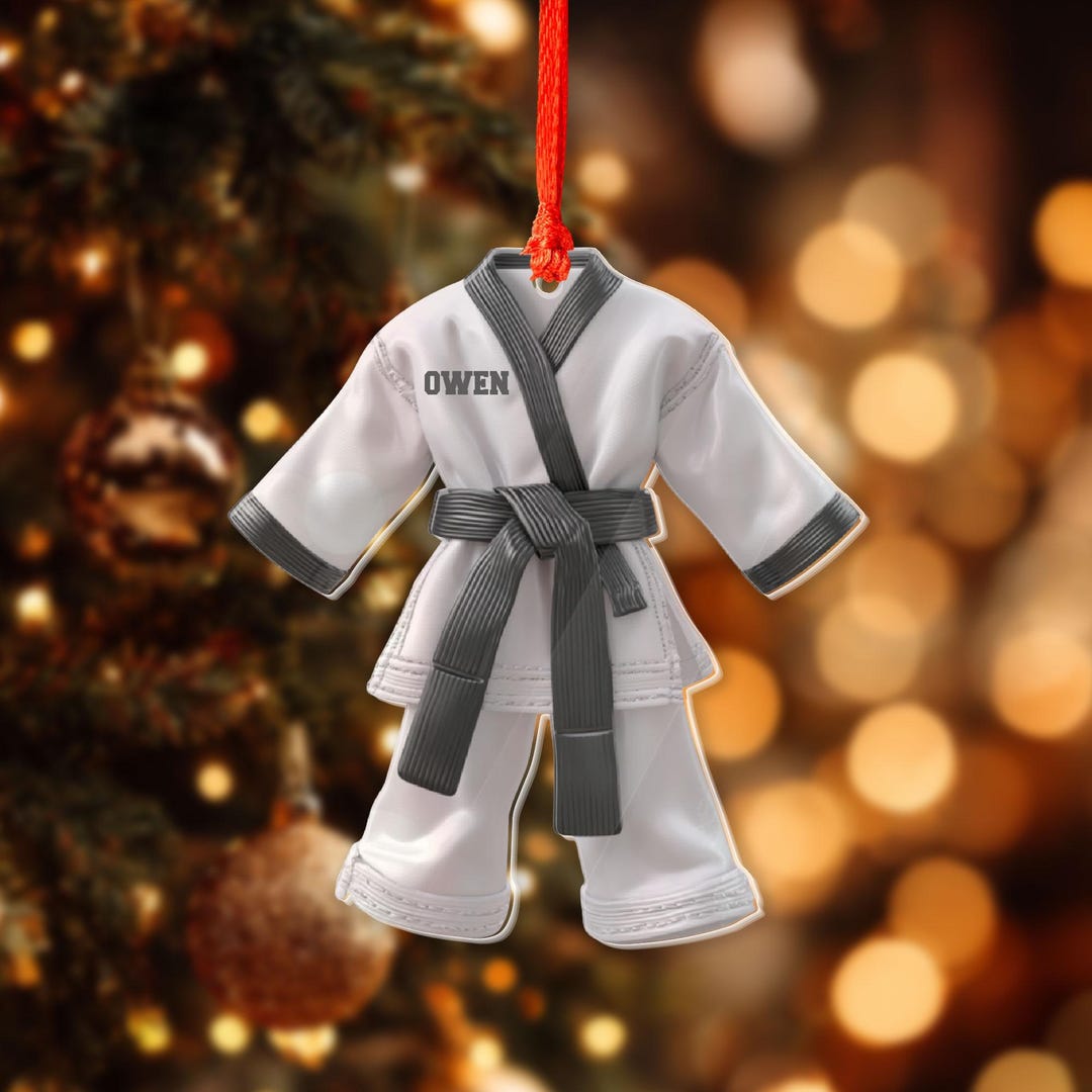 Personalized Karate Gi Christmas Ornament, Custom Name Martial Arts ...
