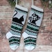 Pattern for Cat Christmas Stockings, Fairisle Knitting Pattern, Cat ...