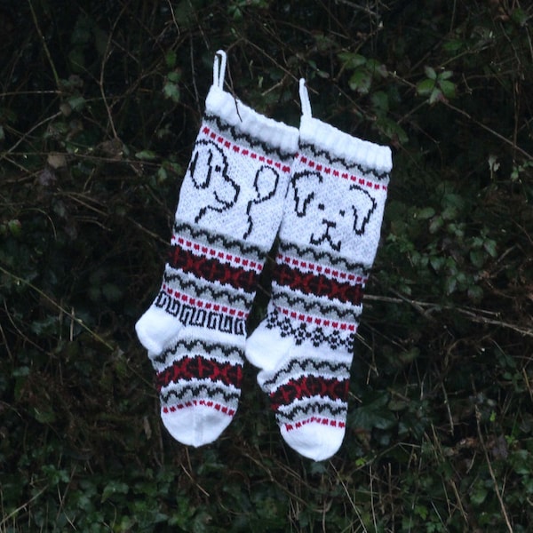 Dog Christmas Stocking Knitting Pattern - Etsy