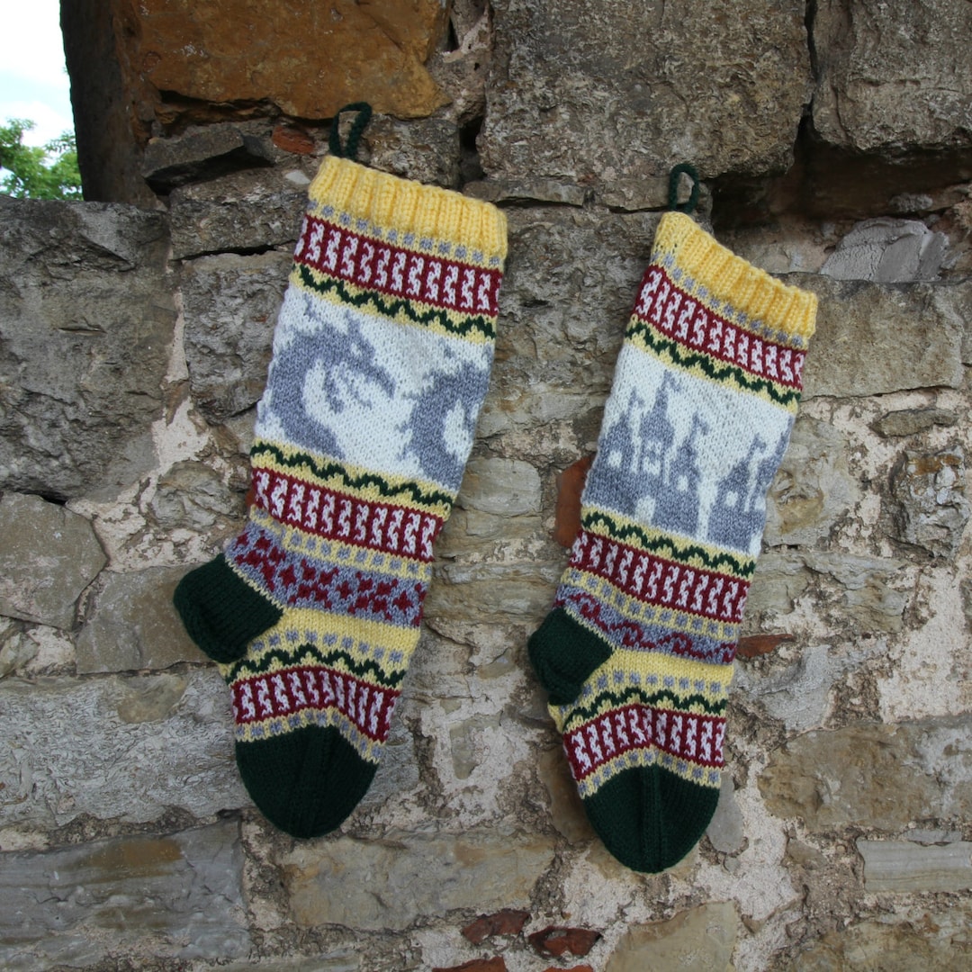 Pattern Fair Isle Knitting Instruction for Christmas Stockings With ...