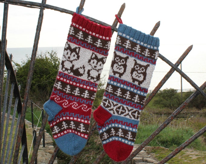 16 Knitting Patterns for Small Christmas Stockings With Fair Isle ...