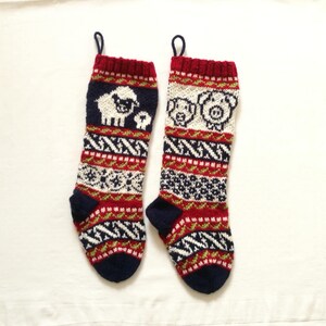Sheep Fair Isle Knit, Pigs Fair Isle Knit, Knit Christmas Stocking ...