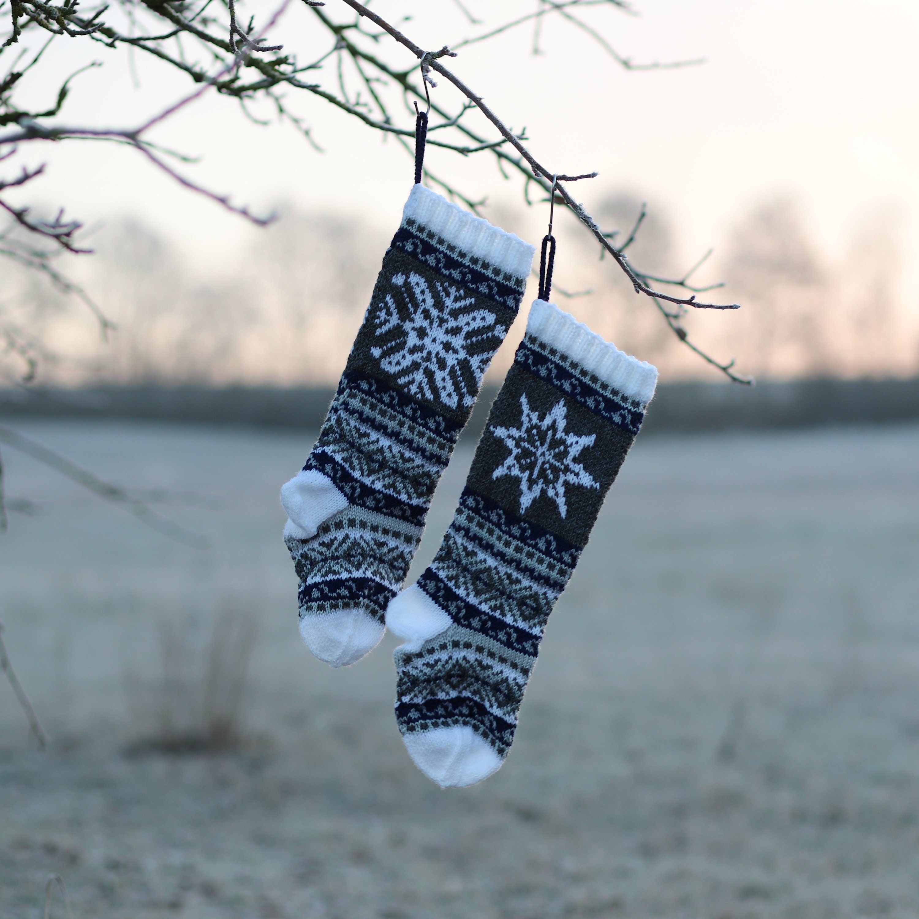 Snowflake Fairisle Pattern, Snowflake Knit Pattern, Christmas Stockings ...