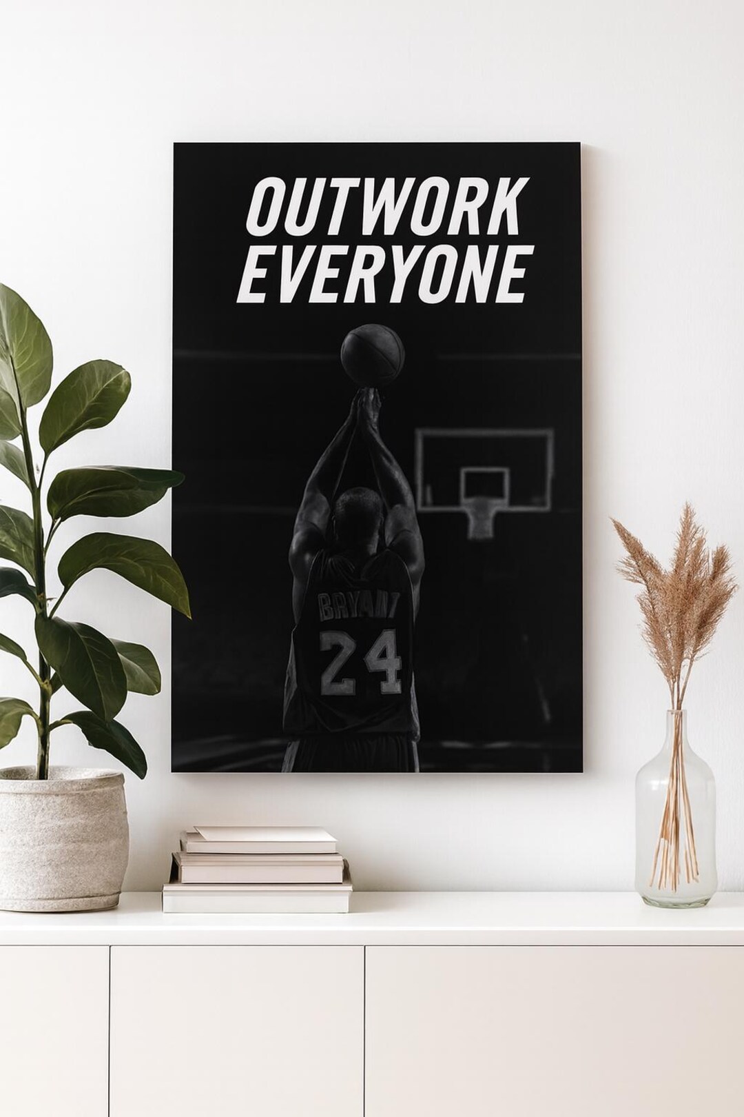 Kobe Bryant Outwork Everyone Poster, Motivational Sports Print, Athlete ...