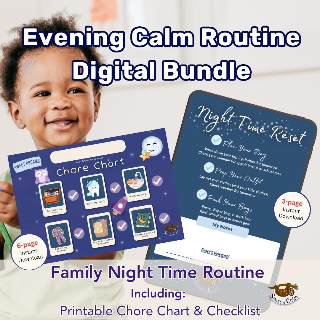 Toddler Chore Chart & Night Time Routine Checklist Bundle for Moms ...