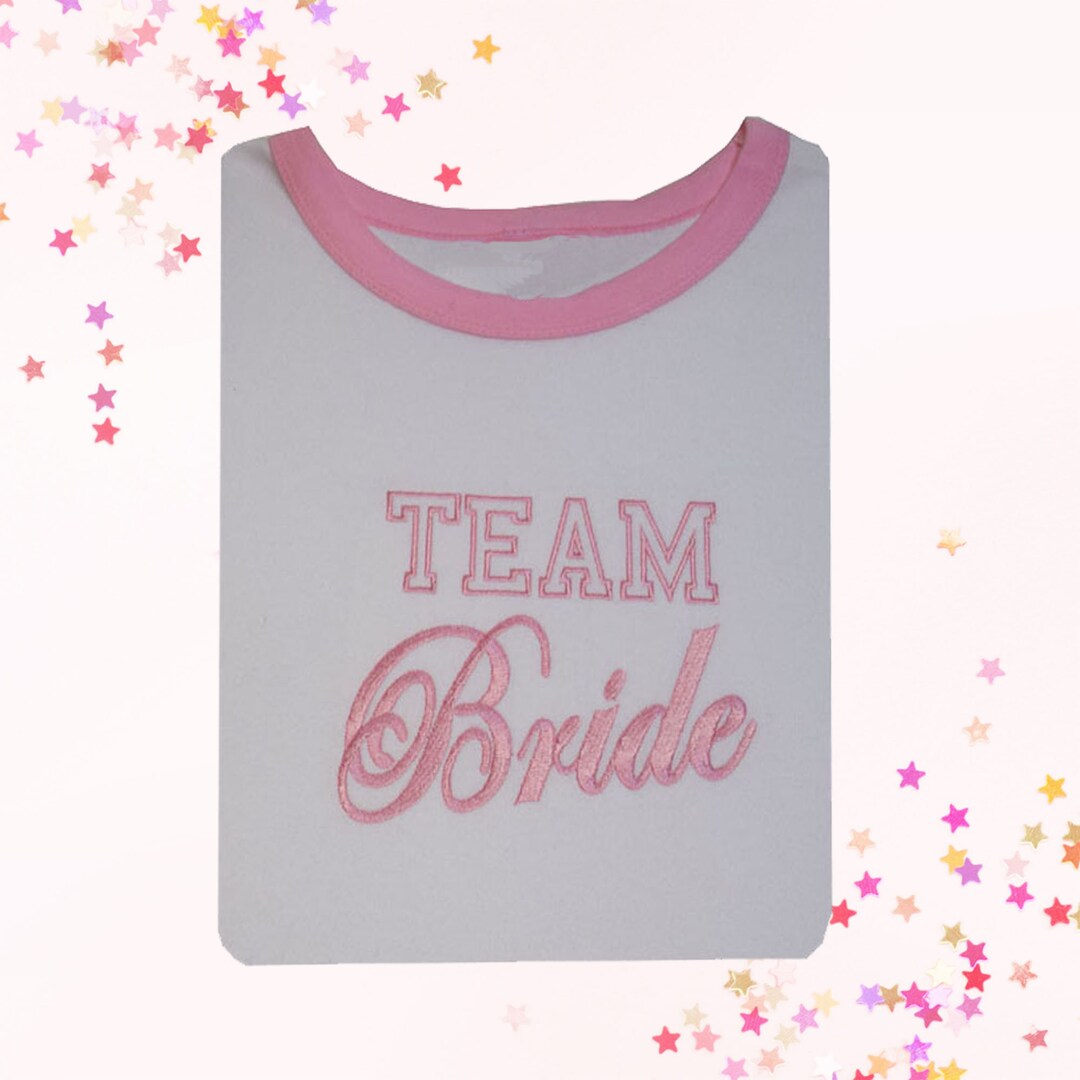 EVJF T-shirt Team Bride Future Bride Embroidered Free - Etsy