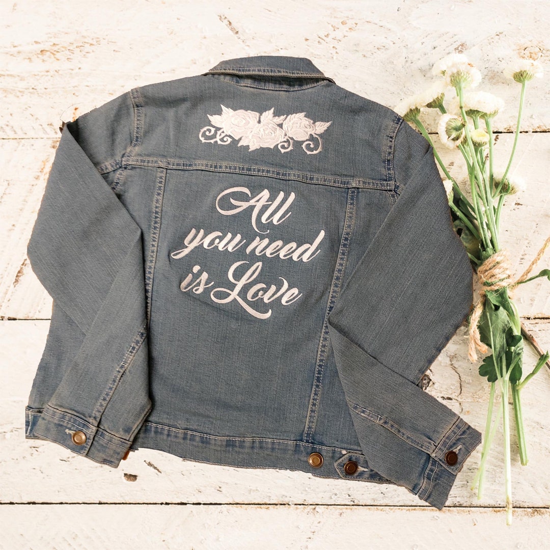 Custom Wedding Denim Jacket Bridal Denim Jacket Wedding Denim Jacket ...