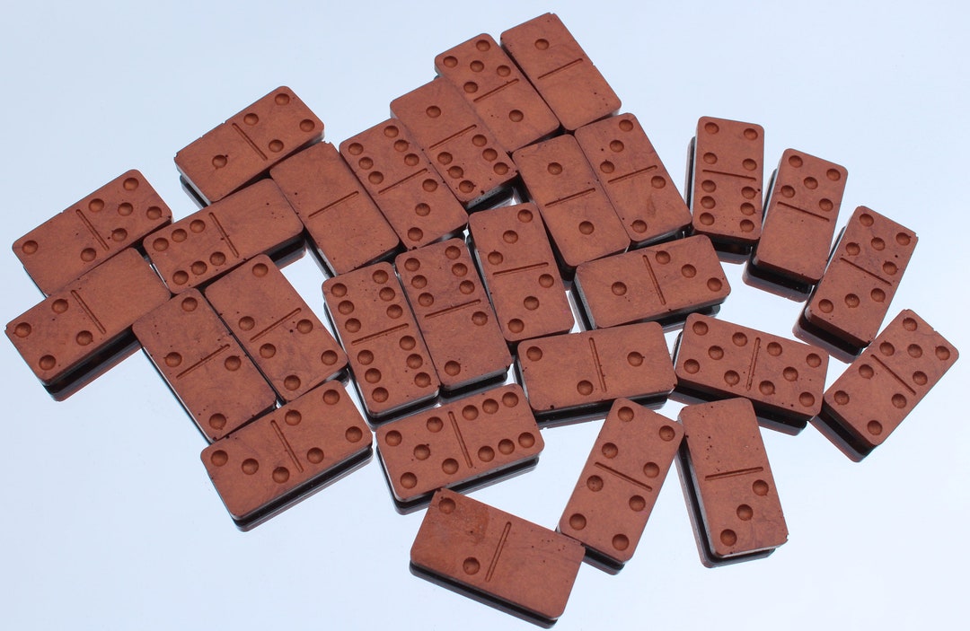 Hand Poured Burnt Orange Domino Set - Etsy