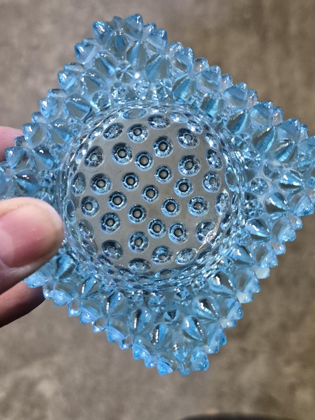 1940s Glass Salt Cellar Fenton Colonial Blue Square Vintage - Etsy