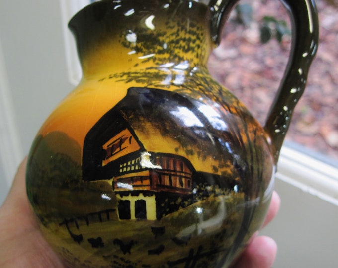 Vintage Pottery German Majolika SMF Schramberg Handgemalt Small Hand ...