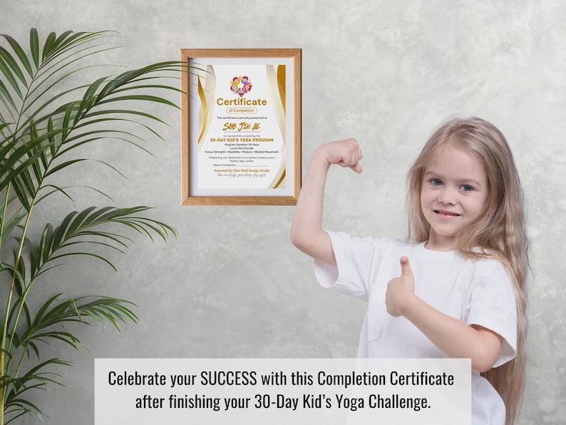 30-day Kids Yoga Challenge Printable Poster, Children's Yoga Poses for ...