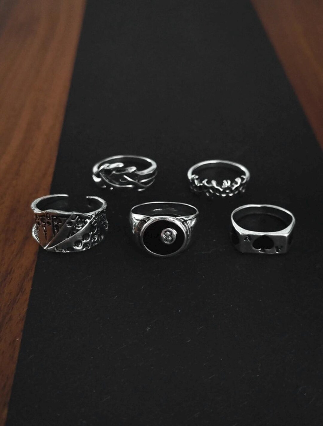 Lots of 5 Rings Y2K Streetwear Jewelry Men Goth Gothic - Etsy
