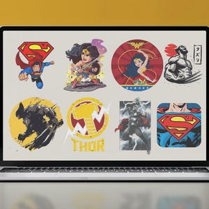 Superhero Mega Bundle SVG PNG: Hero Logos Vector Art (digital Download ...
