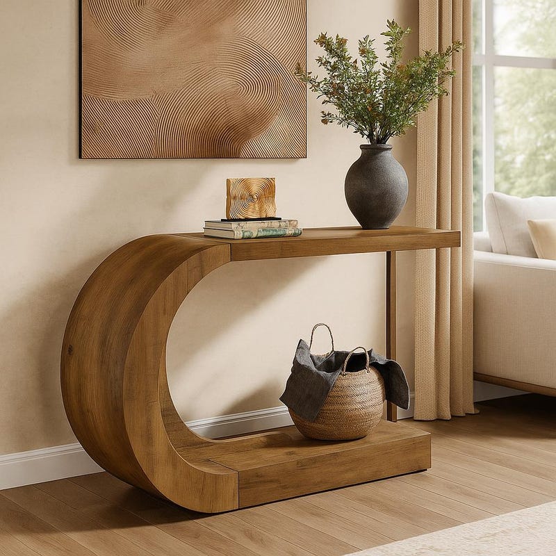 Mid Century Entry Table - Etsy