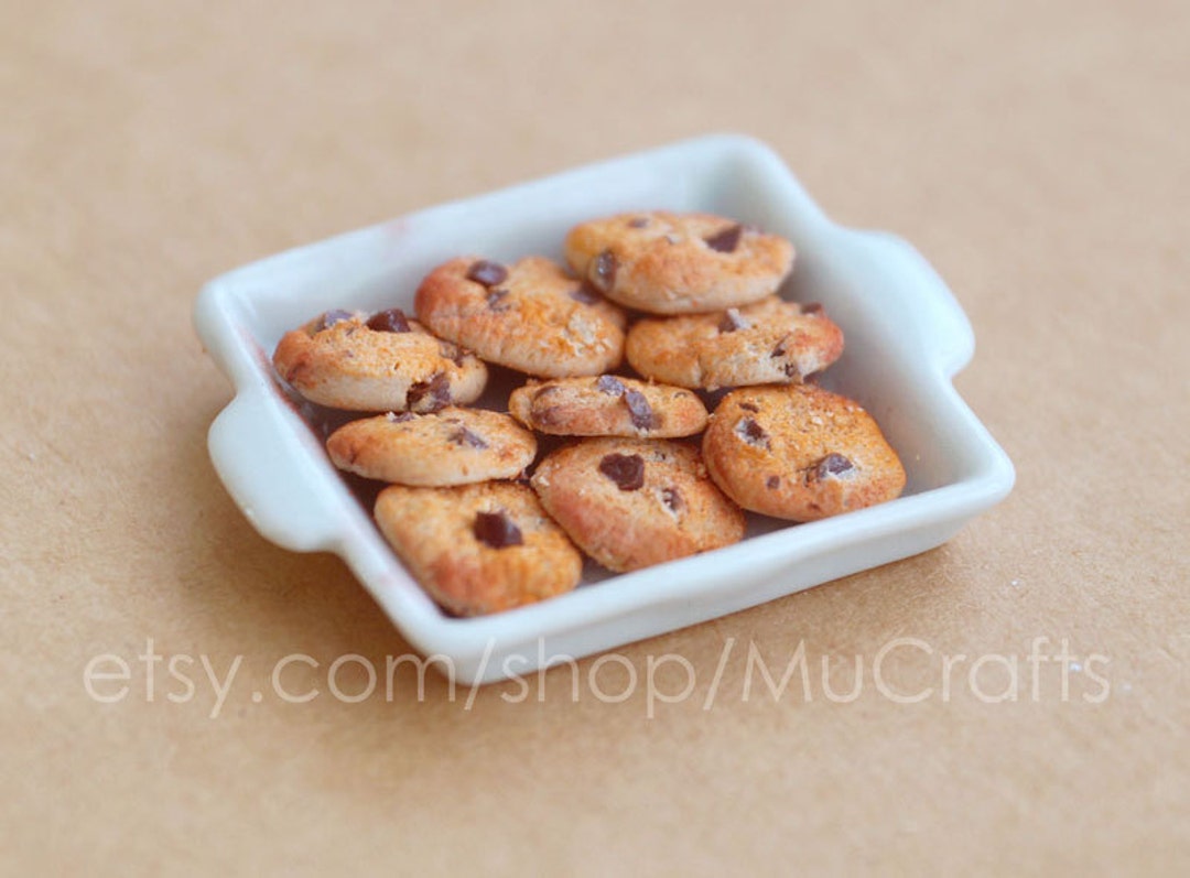 Chocolate Chip COOKIE TRAY Miniature, Dollhouse Miniature Food ...
