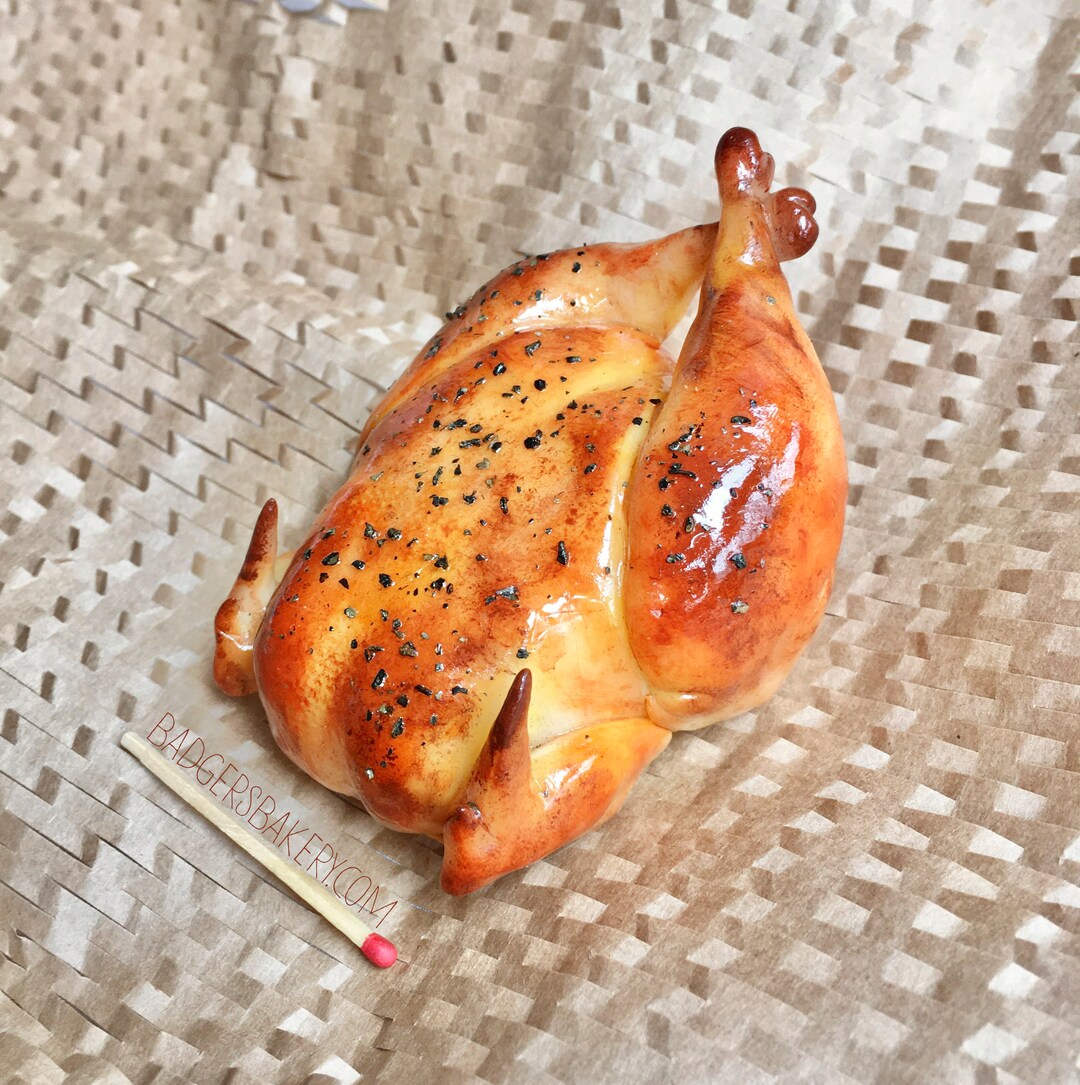 Miniature WHOLE Roast TURKEY or Chicken, Thanksgiving Dollhouse ...