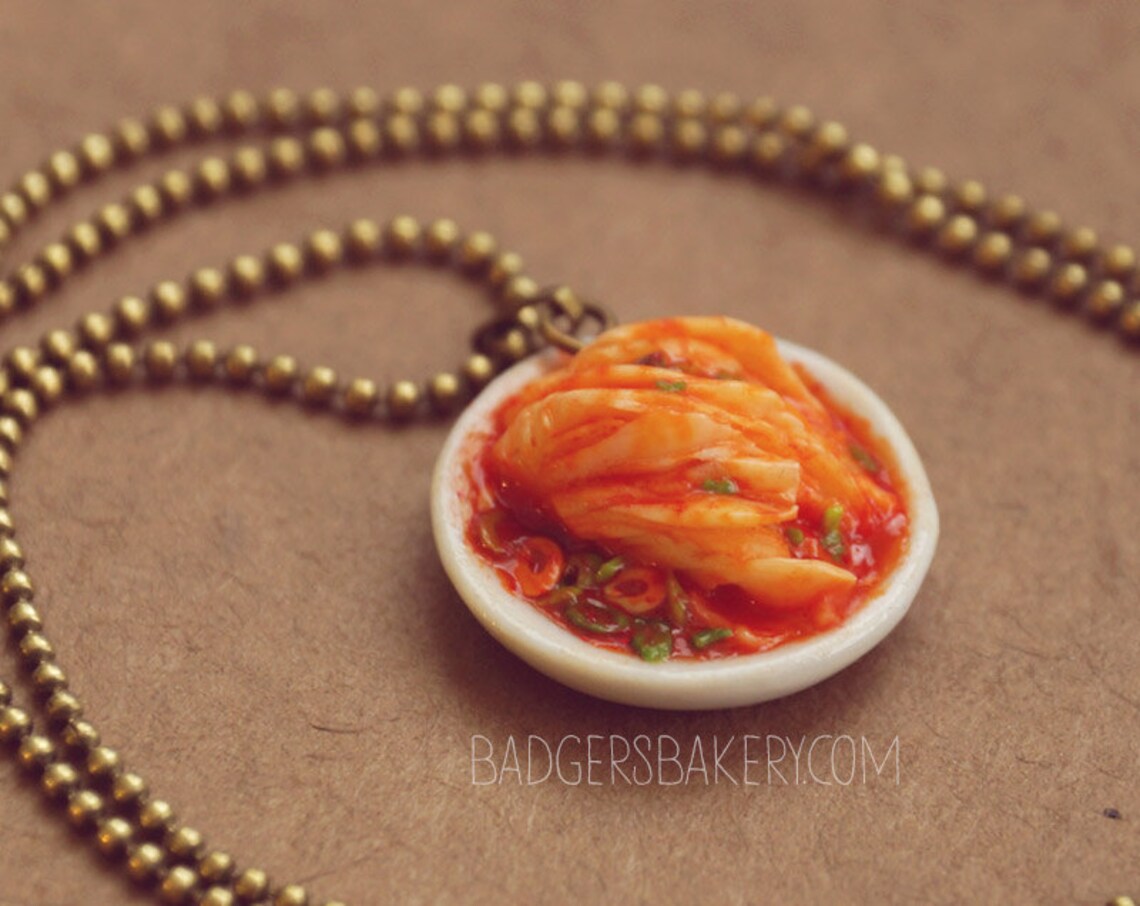 KIMCHI Necklace Miniature Food Jewelry KOREAN Cuisine - Etsy