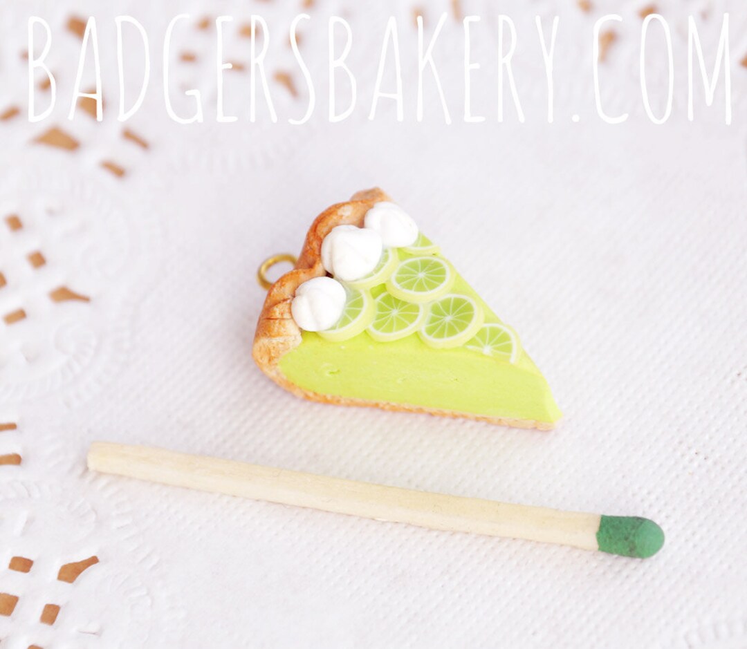 Key LIME PIE Pendant or Charm, Miniature Food Jewelry, Green, Sweet ...