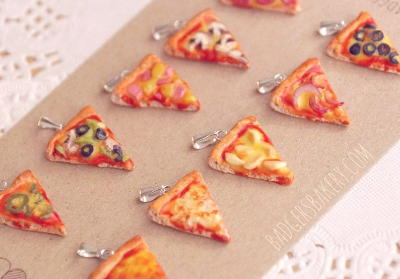 Tiny PIZZA SLICE Miniature Food any custom topping 1/12 | Etsy