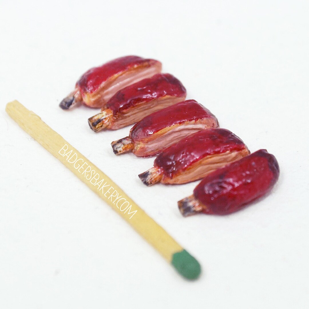 Miniature SPARE RIBS BBQ 5 Pcs Set, Dollhouse Food, Bjd Doll Prop, Msd ...