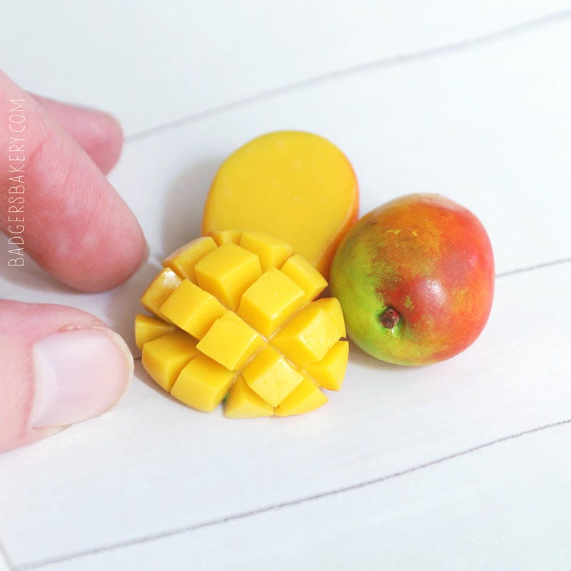 Miniature MANGO Prop Fake Food for Dolls Dollhouse - Etsy