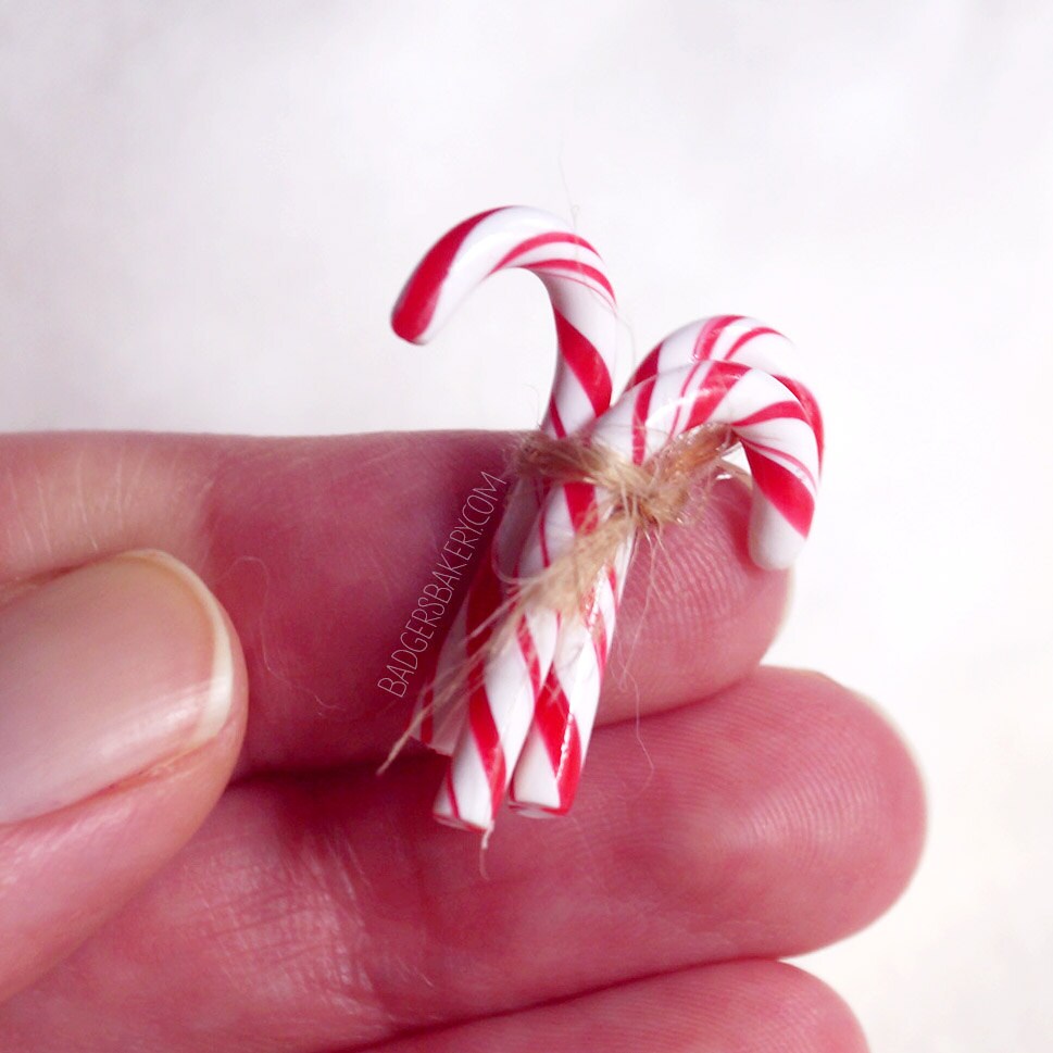 Miniature CANDY CANE for Dolls Christmas Doll Props 1/12 | Etsy