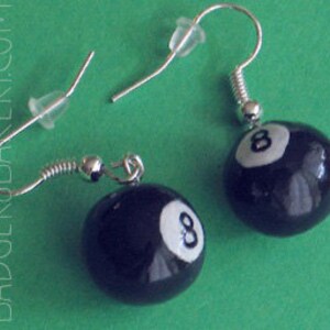 Miniature BILLIARD Ball Earrings, ONE PAIR, 16 Patterns, Tiny Pool ...