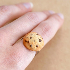 Chocolate Chip COOKIE RING, Sweet Jewelry, Christmas Cookie Jewelry ...