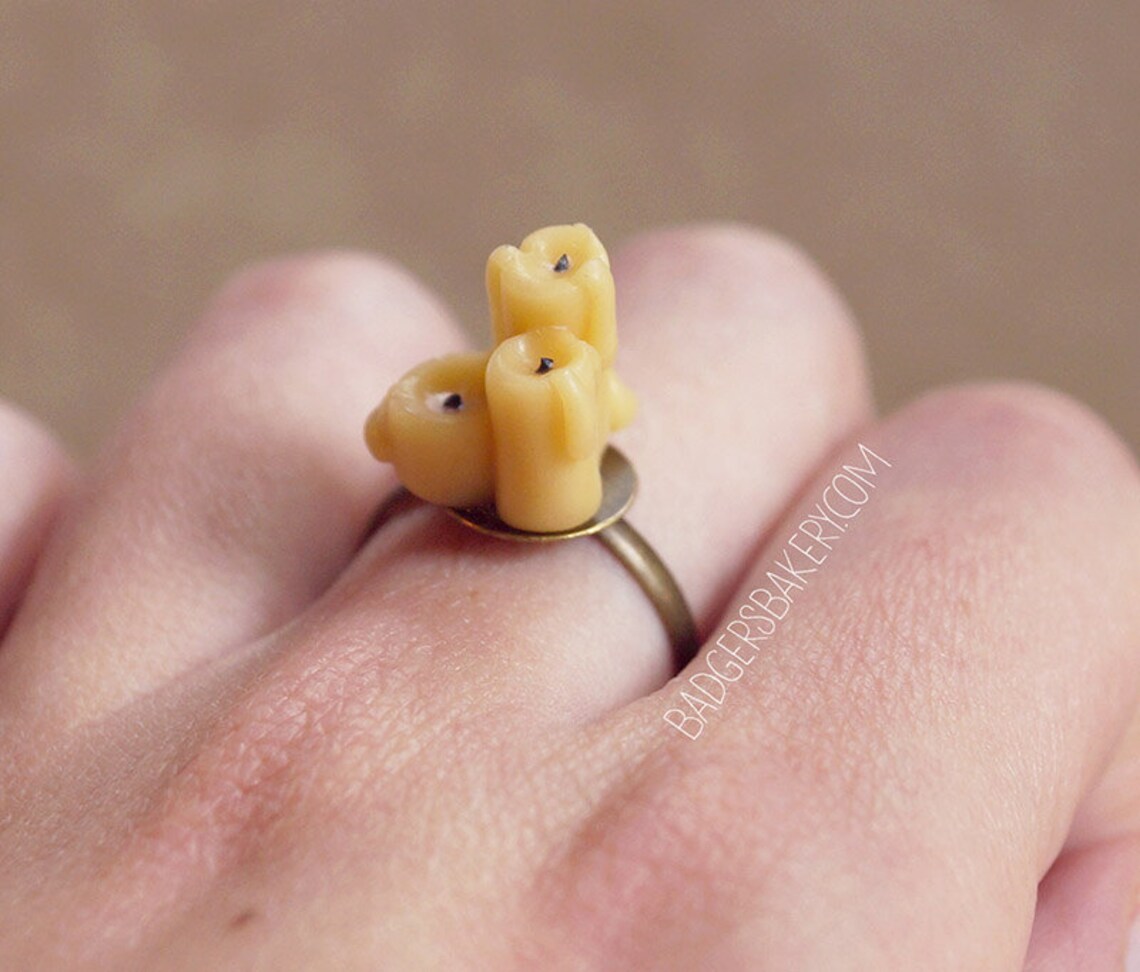 Melted Candle Ring Book Lovers Ring Womens Novelty Ring - Etsy