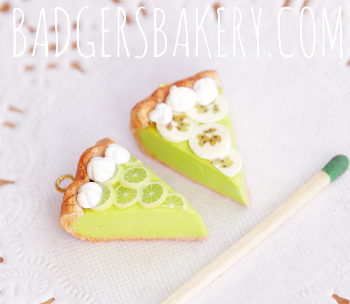 Key LIME PIE Pendant or Charm Miniature Food Jewelry Green - Etsy