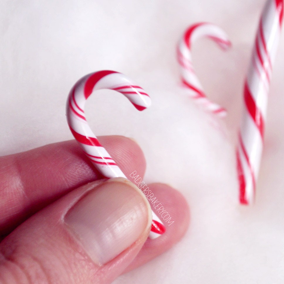 Miniature CANDY CANE for Dolls Christmas Doll Props 1/12 | Etsy