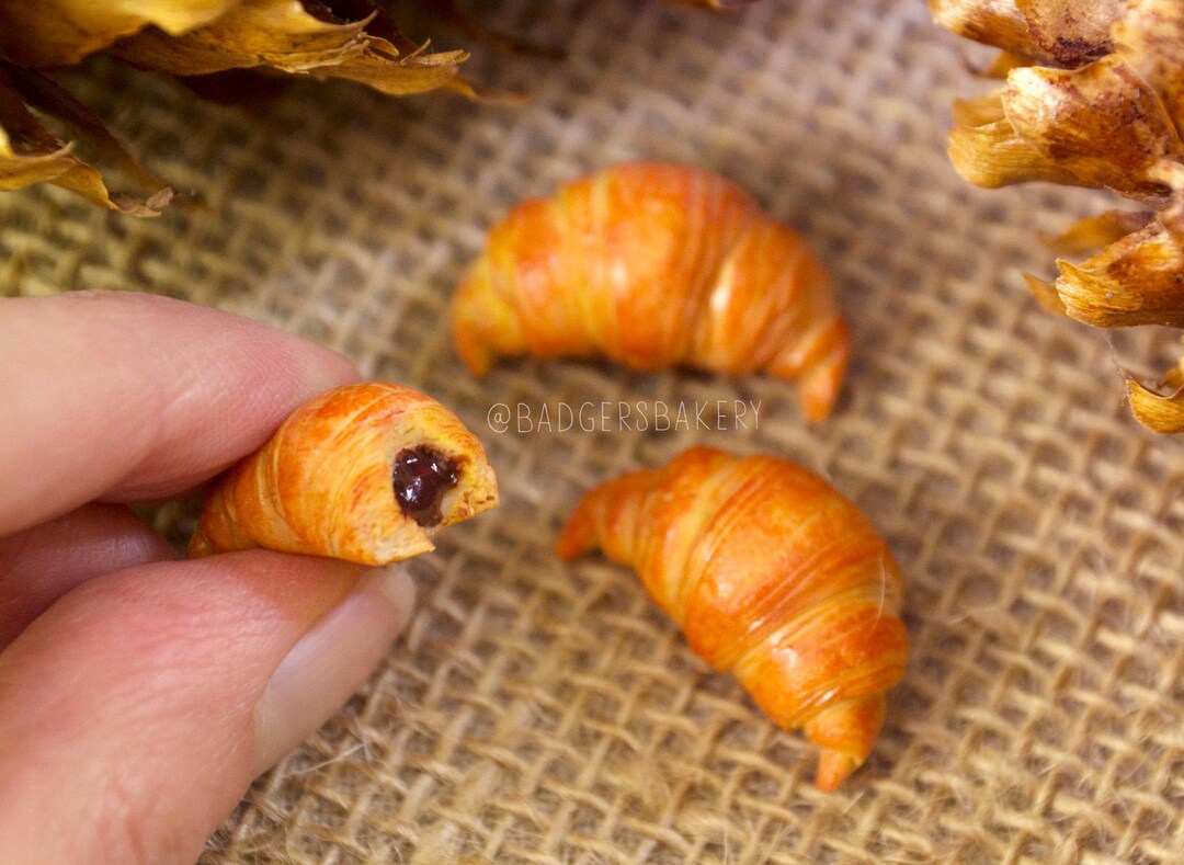 Miniature CROISSANT From 1/3 to 1/12 Scale, Fake Food, Mini Pastries ...