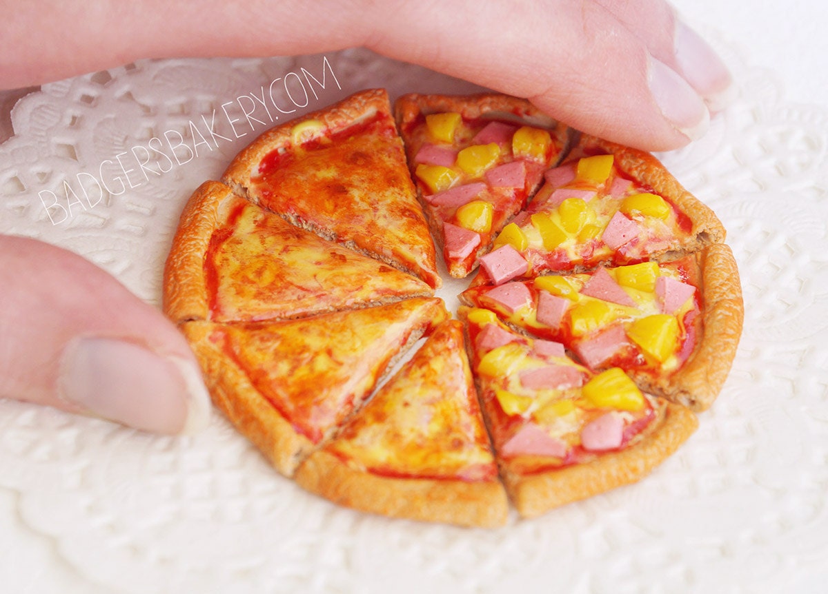 Tiny PIZZA SLICE Miniature Food Any Custom Topping 1/12 - Etsy
