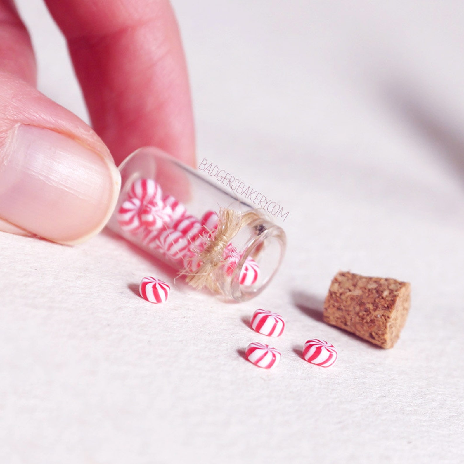 Miniature PEPPERMINT CANDY Jar Christmas Dollhouse 1/12 1/6 - Etsy Canada