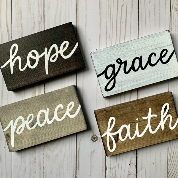 Wood Word Blocks - Etsy