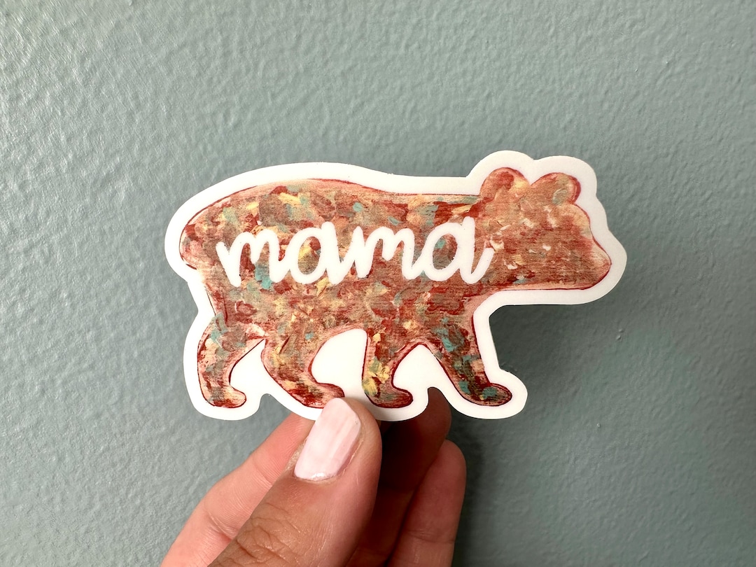 Mama Bear Sticker, Waterproof Stickers for Mom, Mother’s Day Sticker ...