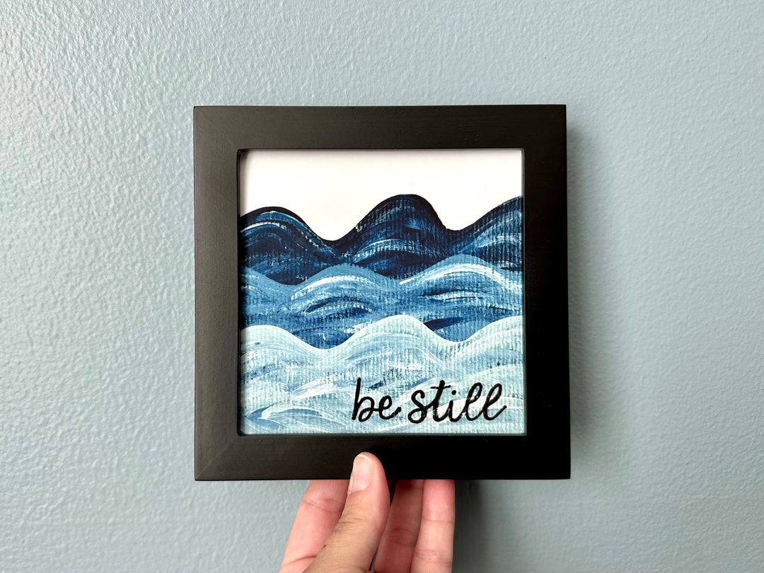 Be Still Bible Verse Artwork, Scripture Art Print, 5x5 Giclee Art Print ...