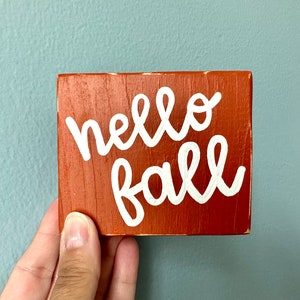 Mini Fall Signs Gather Wood Sign Custom Wooden Blocks - Etsy