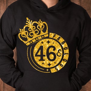 46 and Fabulous SVG 46th Birthday Svg Birthday Queen Svg 46 - Etsy