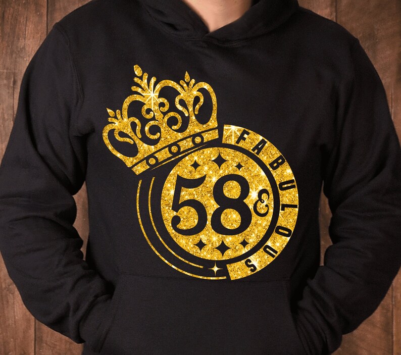58 and Fabulous SVG 58th Birthday Svg Birthday Queen Svg 58 - Etsy Denmark
