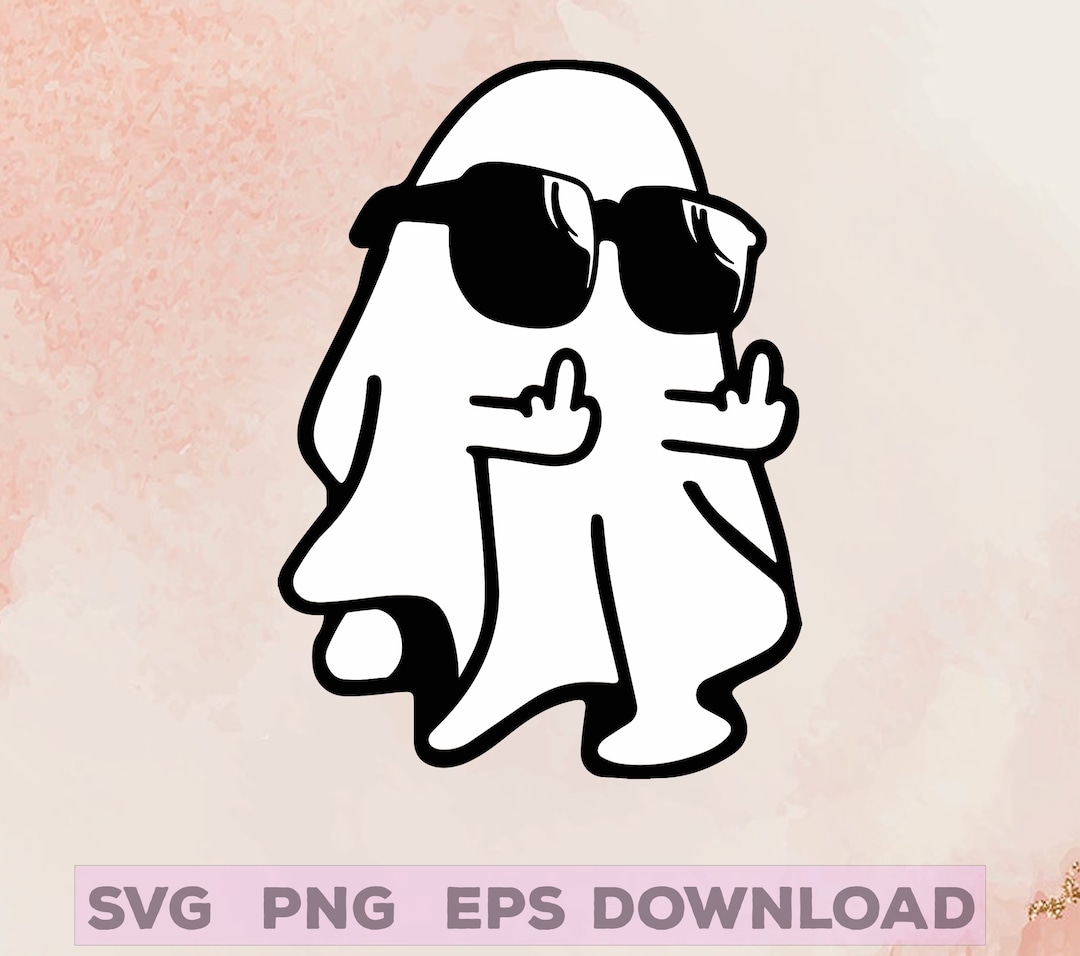 Ghost Middle Finger Svg Png, Halloween Svg Png, Svg File for Cricut, Cute Ghost Halloween Svg ...