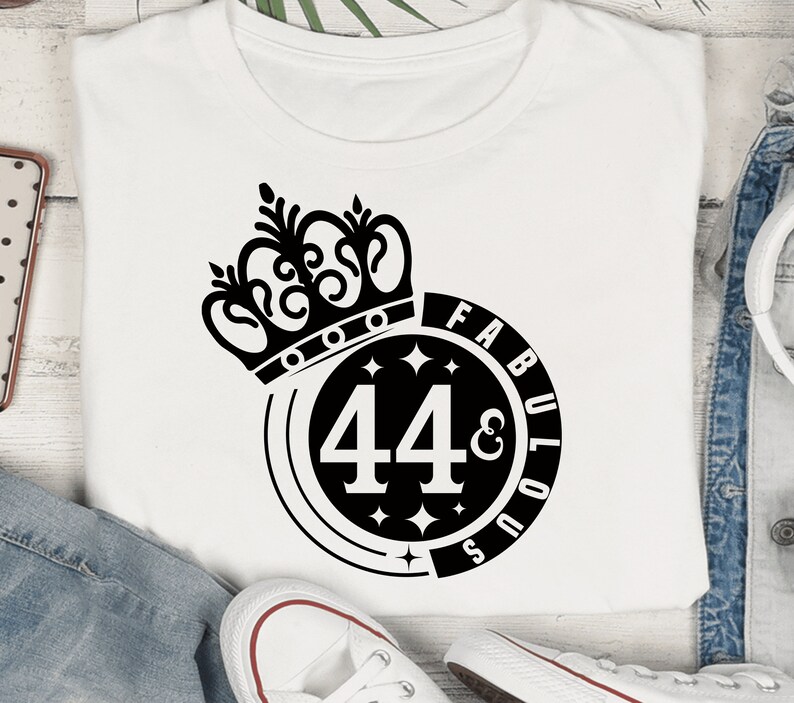 44 and Fabulous SVG 44th Birthday Svg Birthday Queen Svg 44 - Etsy