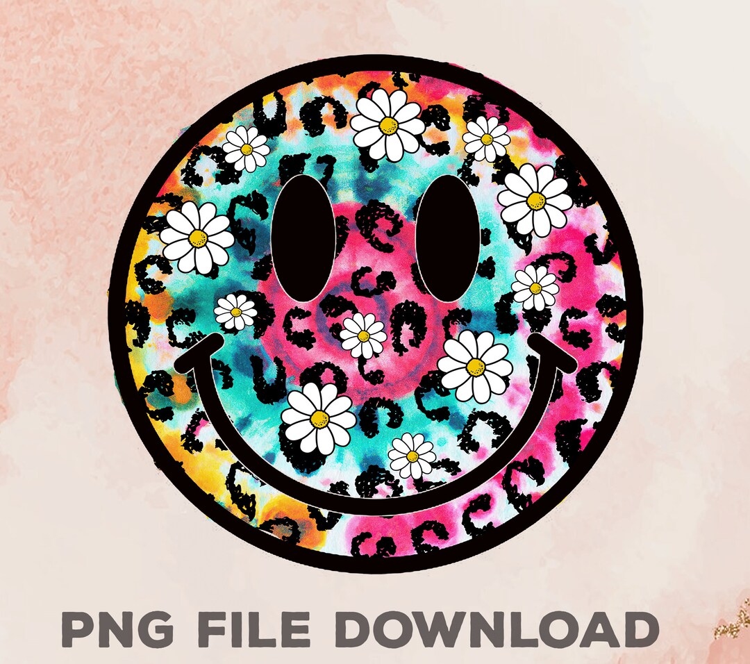 Distressed Smiley Face PNG, Daisy Smiley Face PNG, Smiley Png, Retro ...