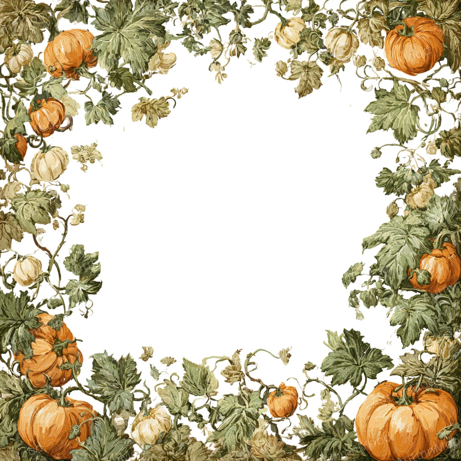 12 Pumpkin Frames – Fall PNG Clipart | Autumn Wreath Borders for Cards ...
