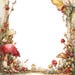 16 Autumn Mushroom Frames PNG: Fall Borders Clipart Set (digital ...