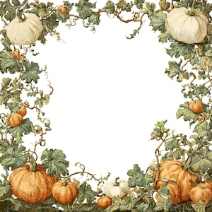 12 Pumpkin Frames – Fall PNG Clipart | Autumn Wreath Borders for Cards ...