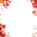 12 Autumn Maple Leaves Frame Set: Fall Clipart PNG Borders (digital ...